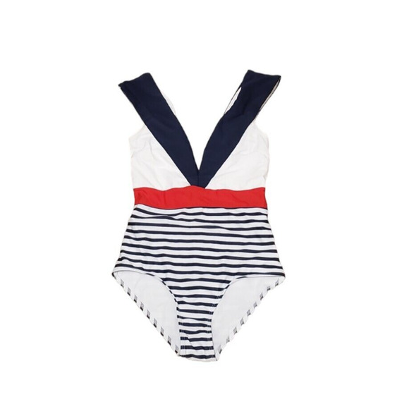 Modcloth | Swim | Modcloth High Dive One Piece Swimsuit Striped ...
